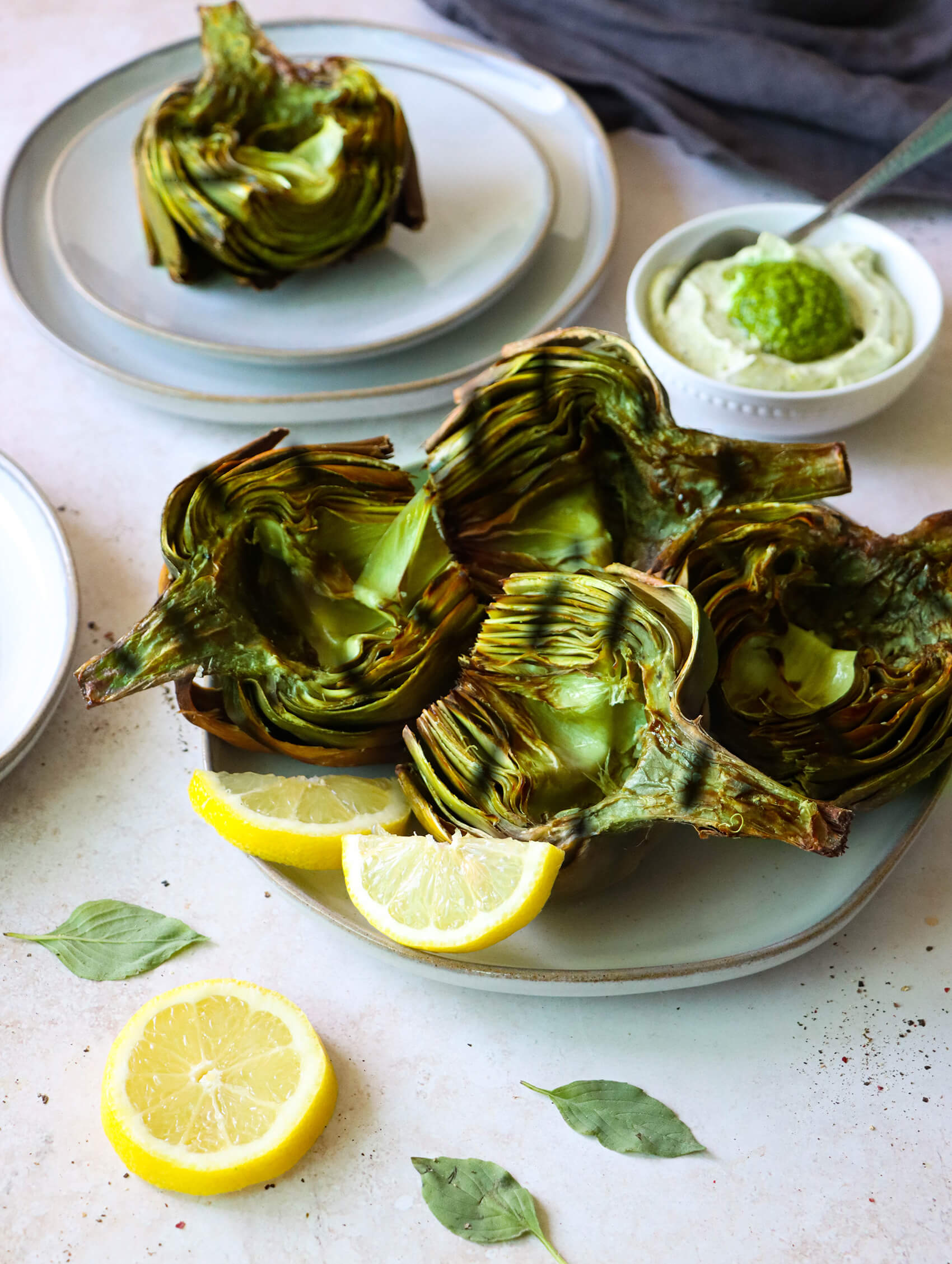 Grilled Artichokes with Pesto Aioli - Armanino Retail