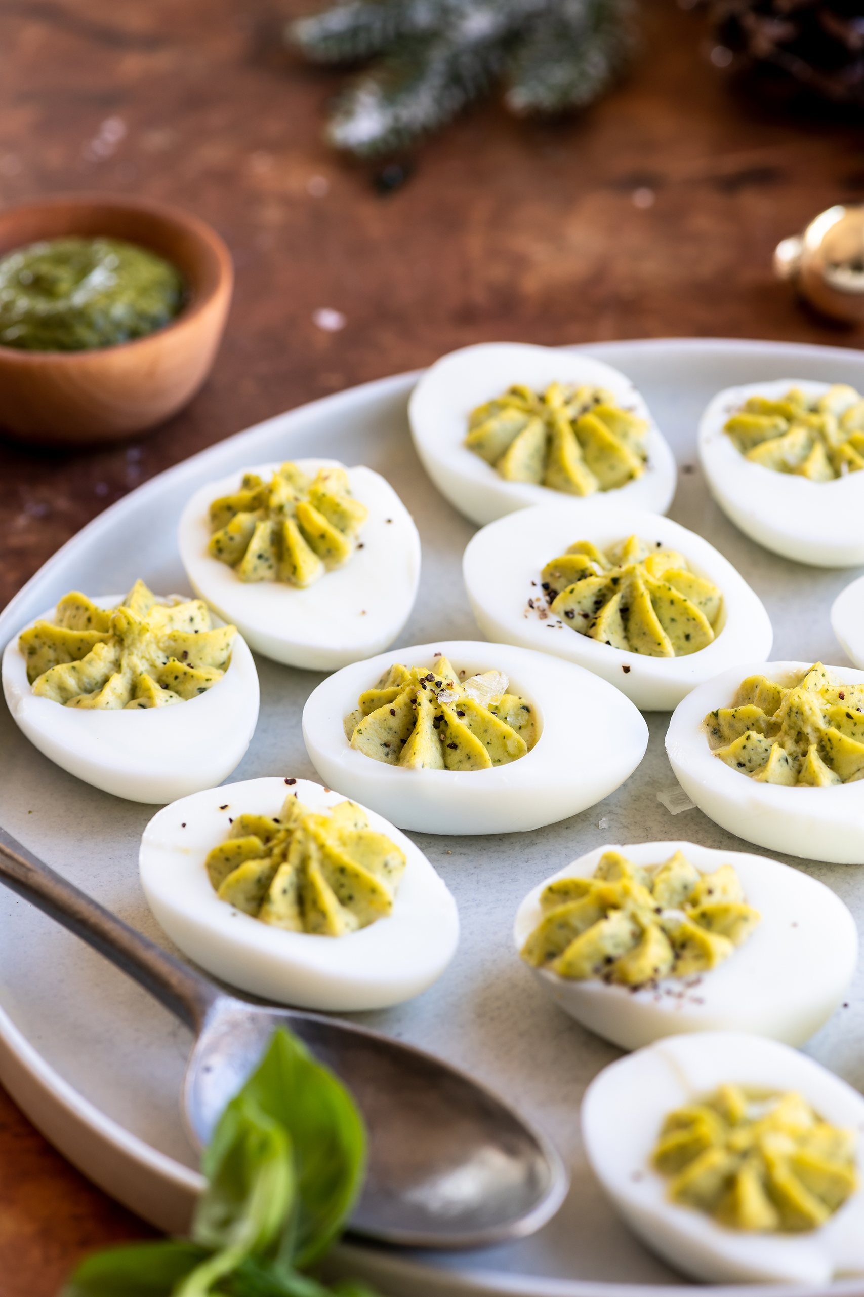 Pesto Deviled Eggs - Armanino Retail