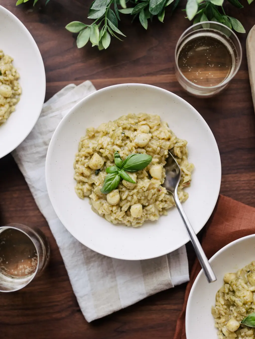 Pesto Risotto with Scallops - Armanino Retail